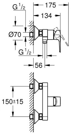 GROHE 23634001 - Sprchová baterie DN 15 lesklý chrom