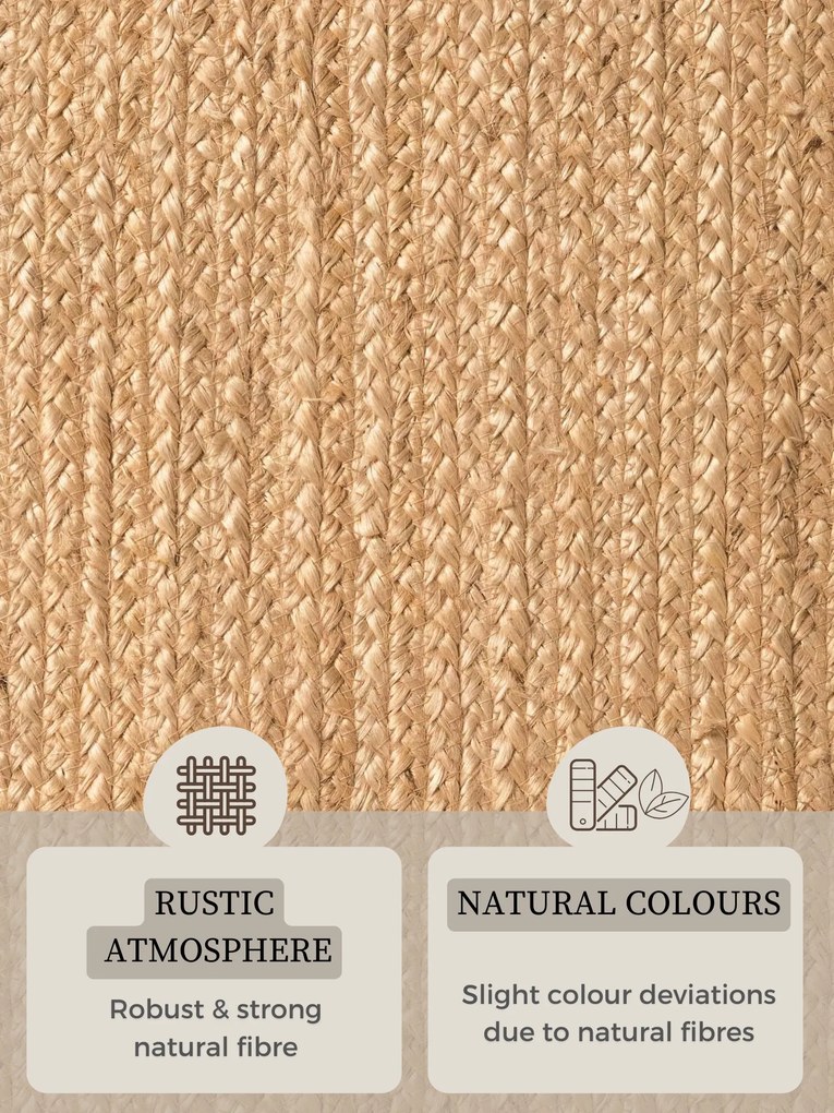 Hanse Home, Kusový koberec Jute Braided 106005 Gold ovál, 160x230 ovál, béžová, chodba / předsíň