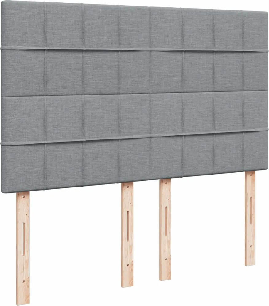 Box spring postel s matrací světle šedá 140 x 200 cm textil 3292811