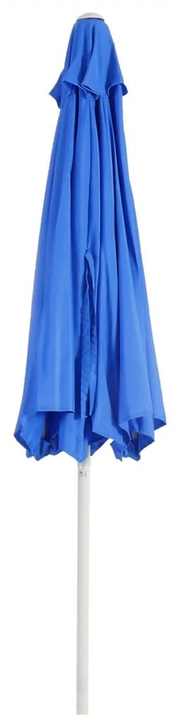 Slunečník N19 Ø 3m sklopný polyester/hliník - modrý