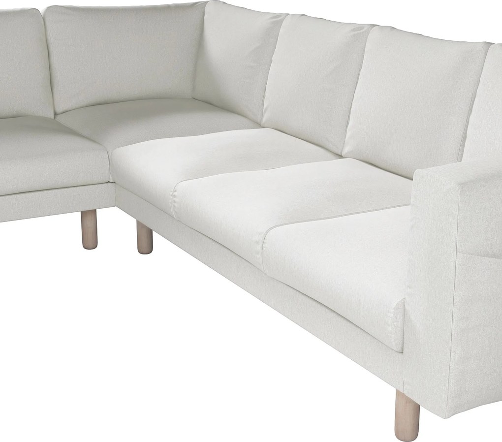 Potah na pohovku IKEA Norsborg rohová 5-místná barva krémová látka pletený vzor