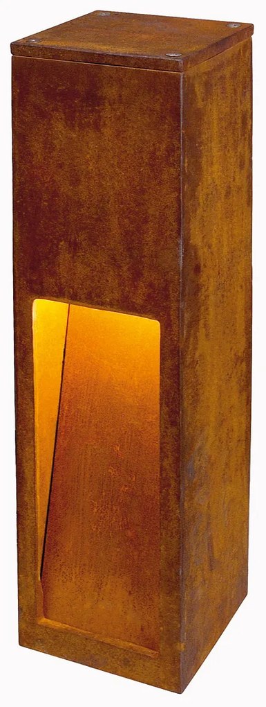 SLV 229410 Rusty Slot 50, venkovní sloupek, 1x11W (energeticky úsporné), patina rzi, IP44, 50cm