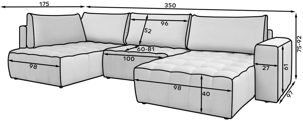 Eltap Sedací souprava Bonito Materiál a barva potahu: Velvetmat 25 - tmavě fialová, Orientace: levá