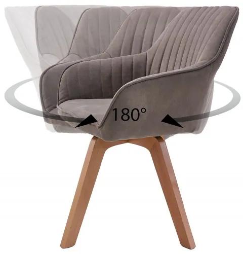Židle Livorno vintage taupe otočná/ 41314