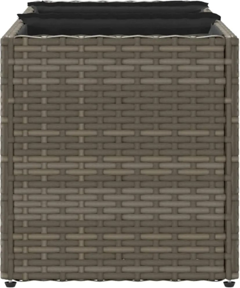 Zahradní truhlíky se 3 květináči 2 ks šedé 105 x 30 x 32 cm 3210524