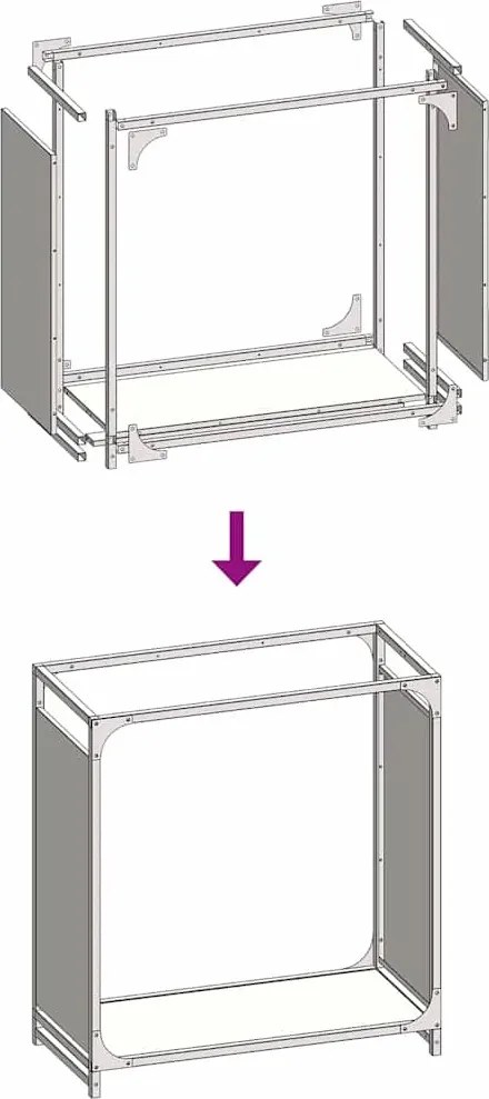 vidaXL Stojan na palivové dřevo Ocel válcovaná za studena [864201] Barva: Olivově zelená