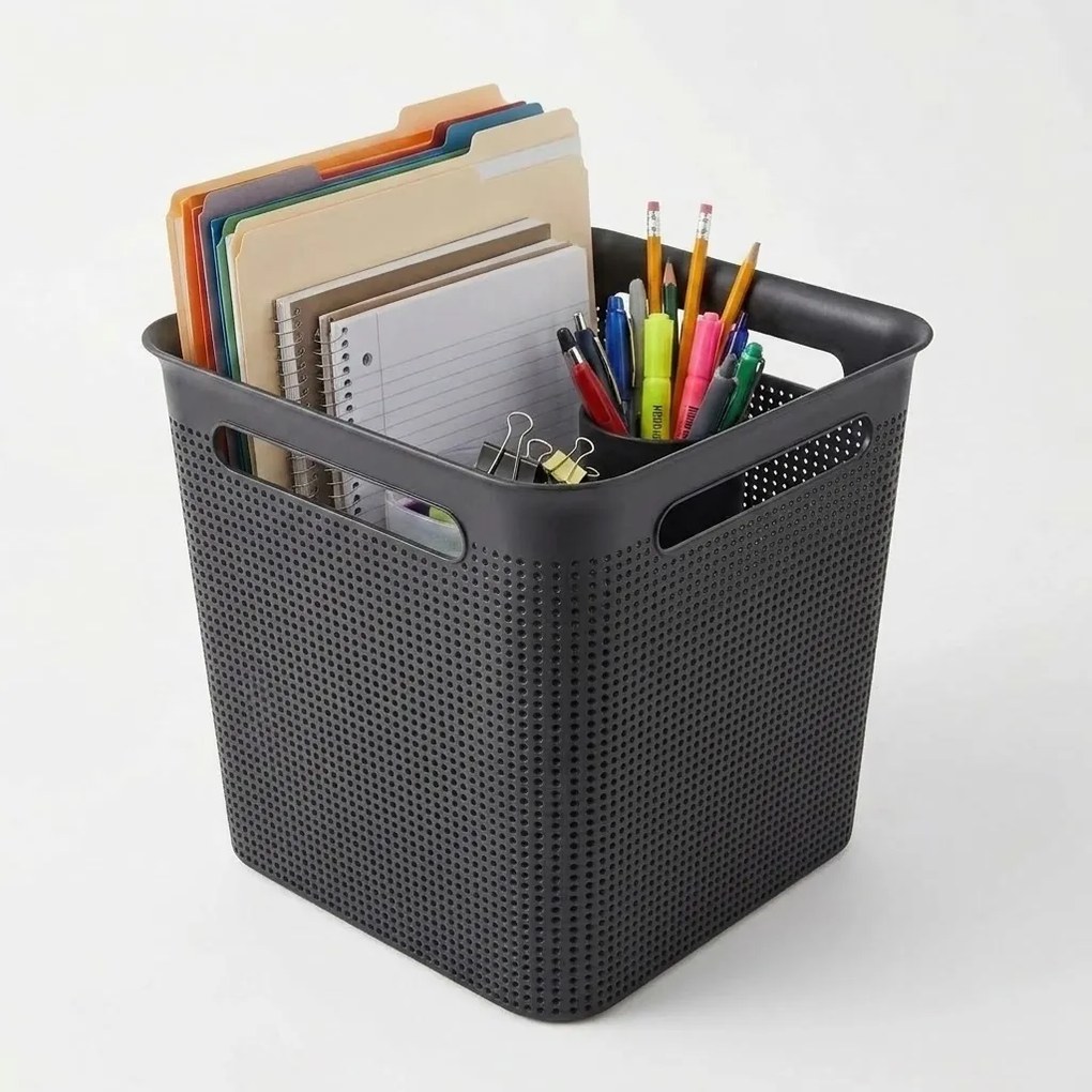 Rotho Úložný box s madly BRISEN 18l, 29x29x29cm, černý