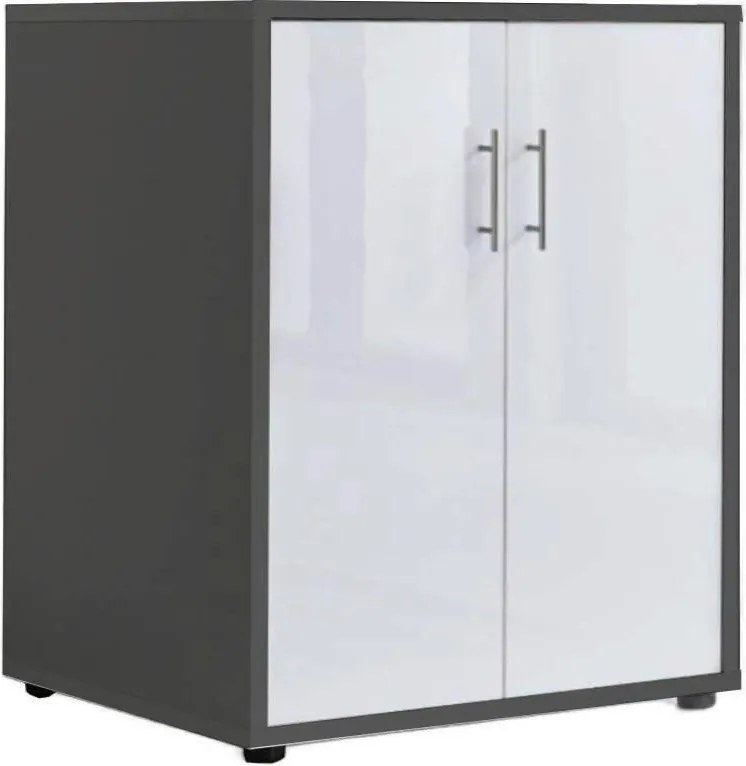 XXXLutz SKŘÍŇ NA ŠANONY, antracitová, vysoce lesklá bílá, 54/74/50 cm MID.YOU - Online Only kancelářský nábytek - 001067015614
