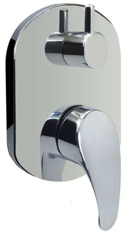 Mereo Mereo, Sprchová podomítková baterie s přepínačem, Sonáta, Mbox, kulatý kryt, CB60106B
