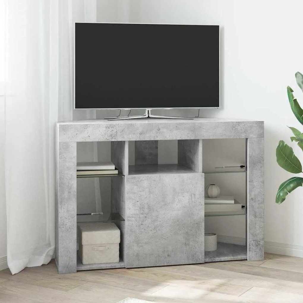 vidaXL Rohový LED TV stojan 100x40x68cm Kompozitní dřevo [889794] Barva: kouřový dub