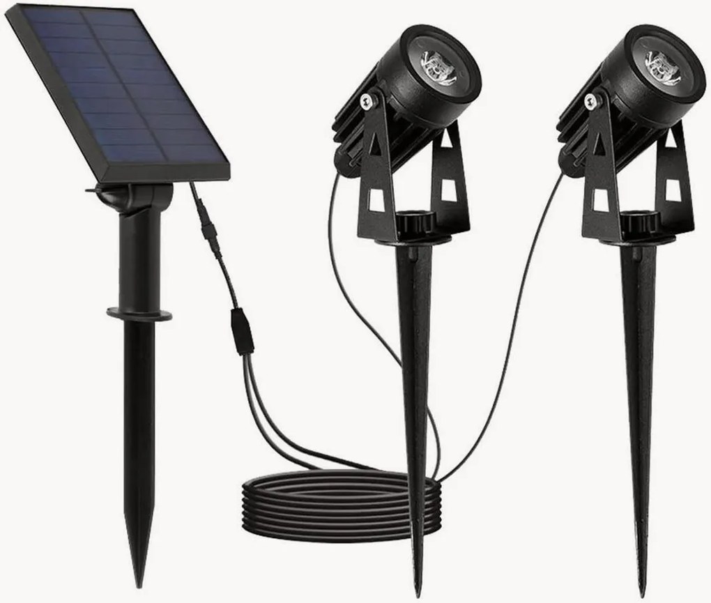 Sada solárních zahradních LED svítidel Roundy, 2 díly