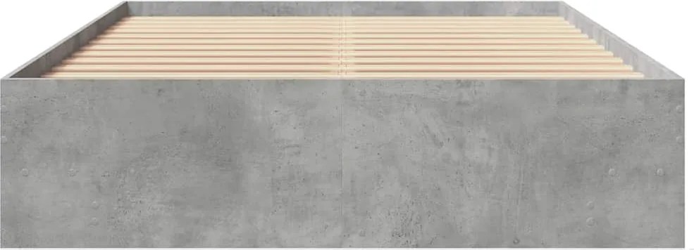 Rám postele betonově šedý 120 x 190 cm kompozitní dřevo 3295698