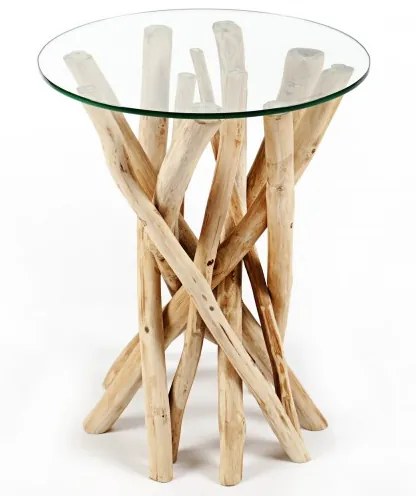 Boční stolek Naplavené dřevo 35cm rám / 19807-1