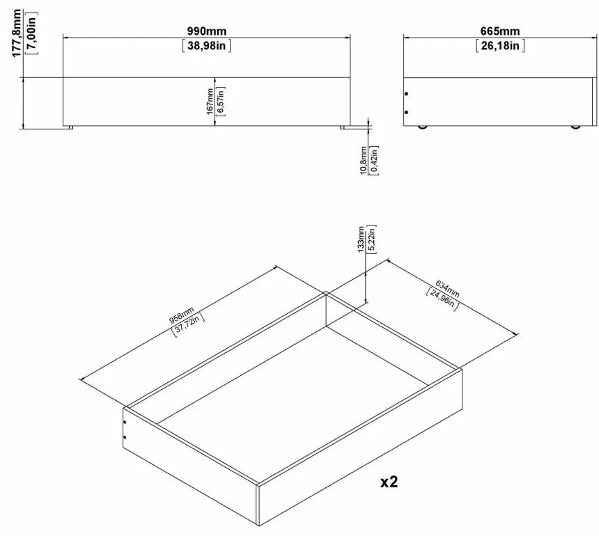 Tvilum Úložný prostor Simplicity 108 černý MAT