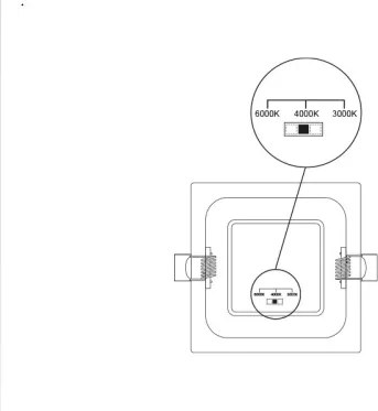 LED podhledové svítidlo Panlux DOWNLIGHT CCT SQUARE IP44 6W černá PN22400013