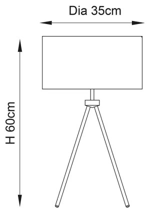 Endon 66986 - Stolní lampa TRI 1xE27/40W/230V mosaz/béžová