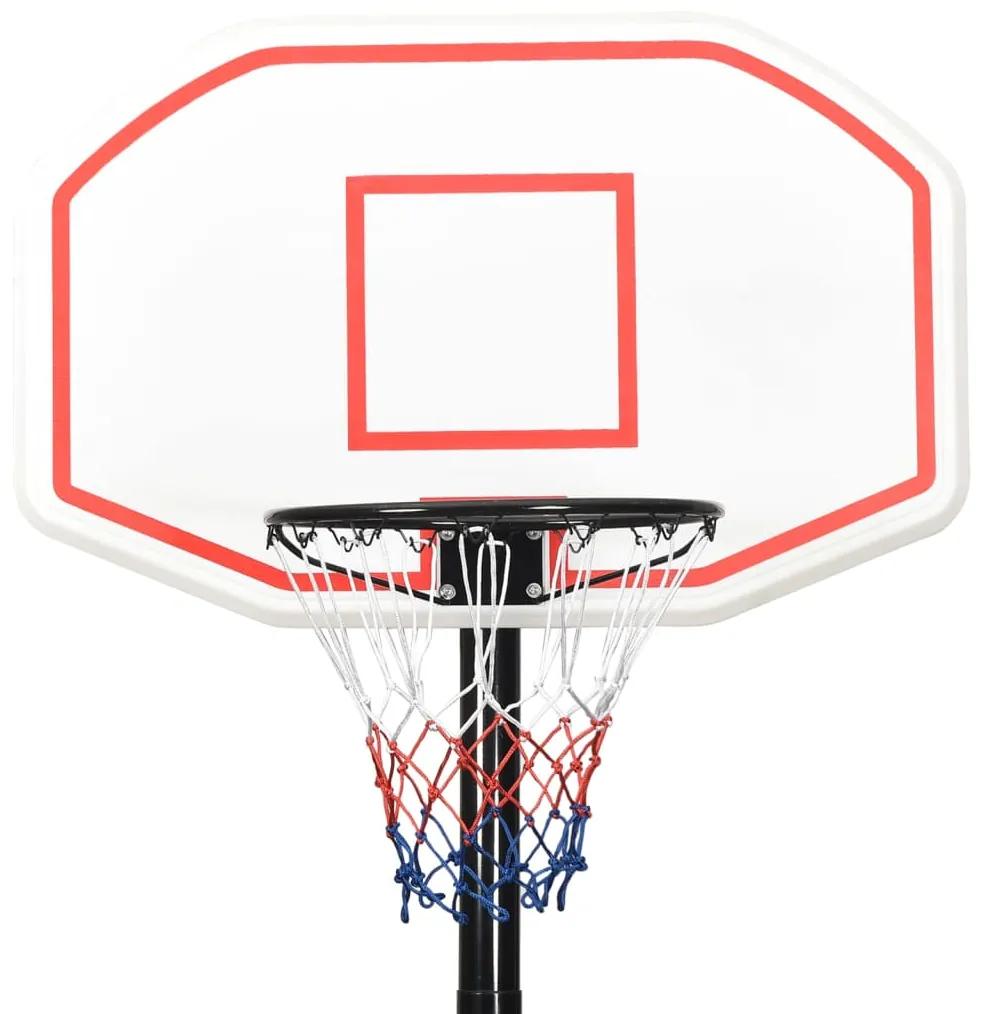 Basketbalový koš bílý 258–363 cm polyethylen