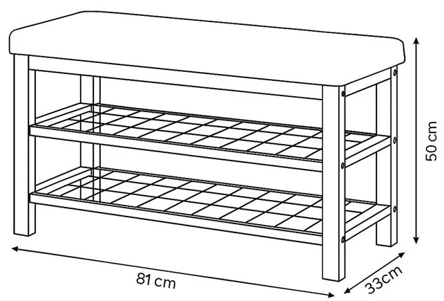 Autronic Botník 2 police ABO-W2015 Barva potahu: Zelená