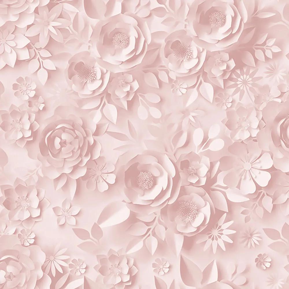 Ugépa Vliesová květinová růžová tapeta s 3D efektem- M44603 rozměry 0,53 x 10,05 m