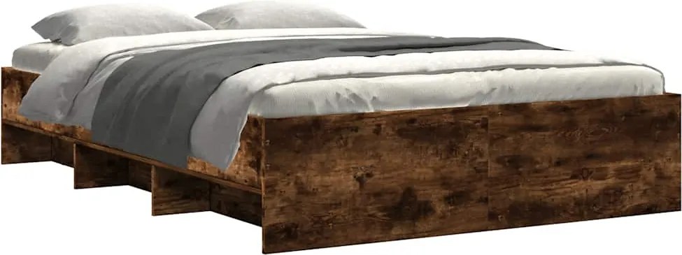 Rám postele bez matrace kouřový dub 120x190 cm kompozitní dřevo 3295699