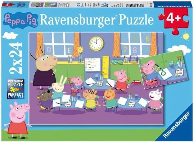 Puzzle ravensburger puzzle 090990 prasátko peppa 2x24 dílků