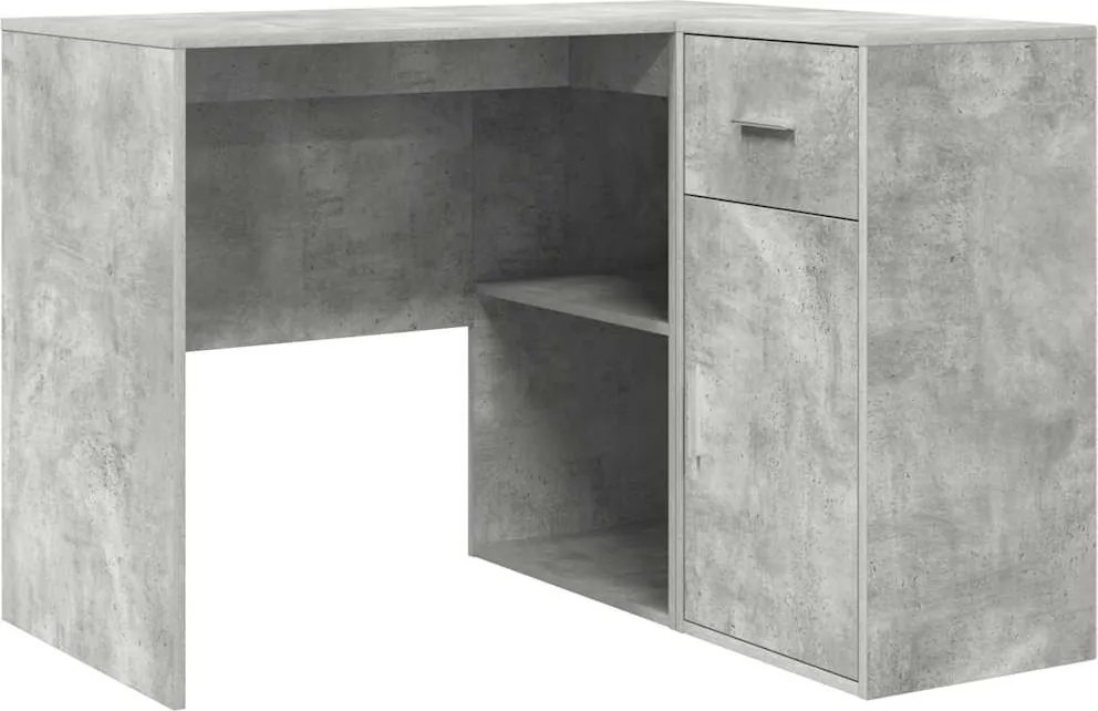 Rohový psací stůl se zásuvkou Betonově šedá 102 x 88 x 75 cm 3337276