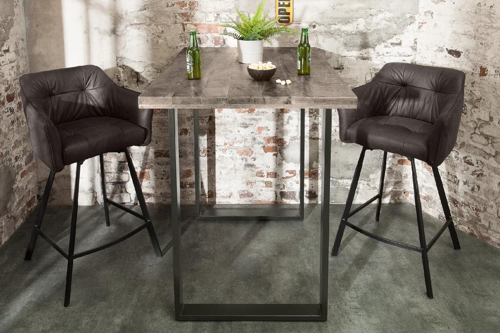 Noble Home Barový stolek Kardano, 120 cm, šedé mango