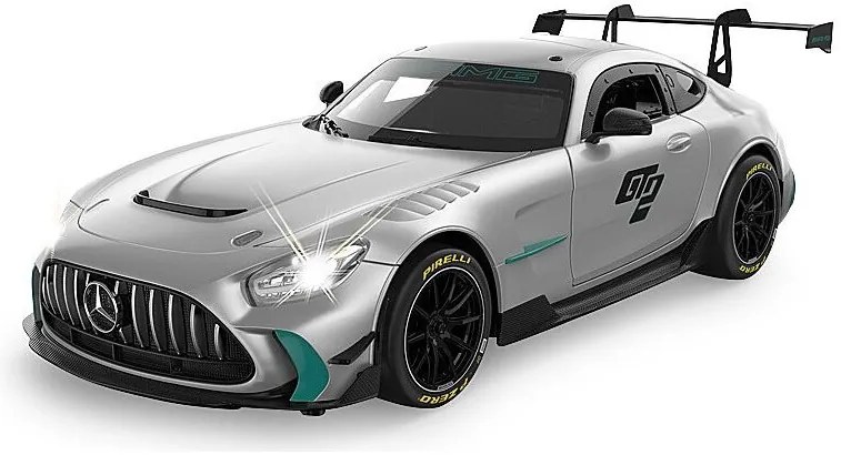 Jamara mercedes-amg gt2 1:14 stříbrné, 2,4 ghz s manuálním otevíráním dveří