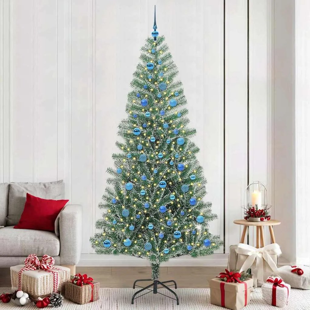 Umělý vánoční stromeček se sněhem a LED osvětlením 240 cm 3396840