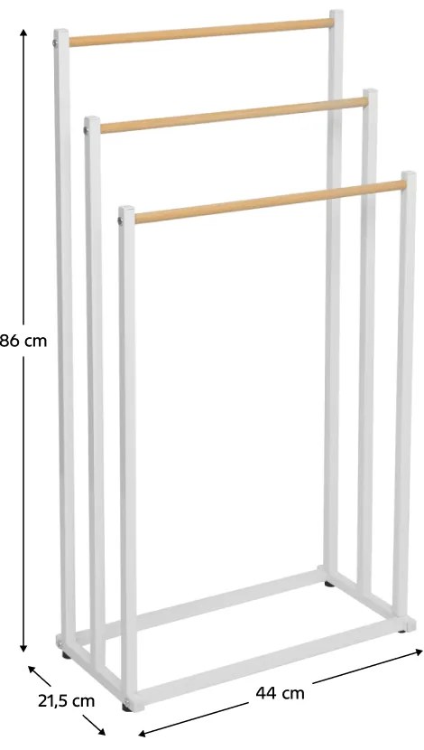 Kondela Stojan na ručníky, bílá, POLDO