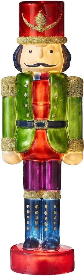 X-MAS LED Louskáček skleněný 30 cm - zelená