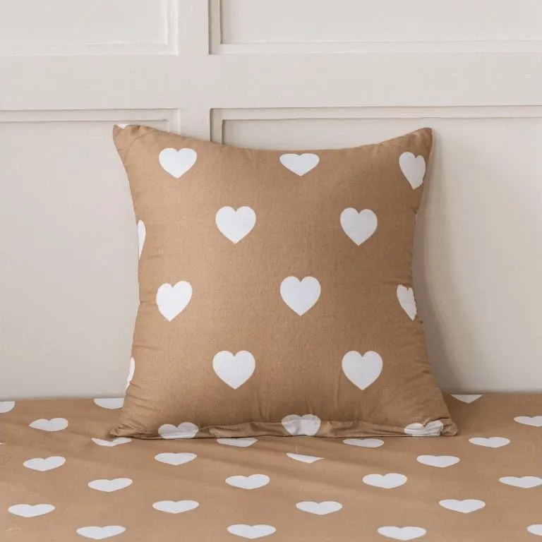 Povlečení z mikrovlákna CARAMHEART hnědé Rozměr povlečení: 70 x 90 cm | 140 x 220 cm