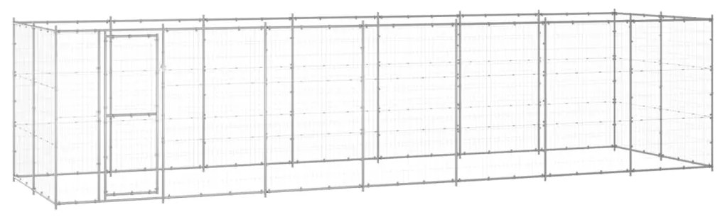 Venkovní psí kotec pozinkovaná ocel 16,94 m²