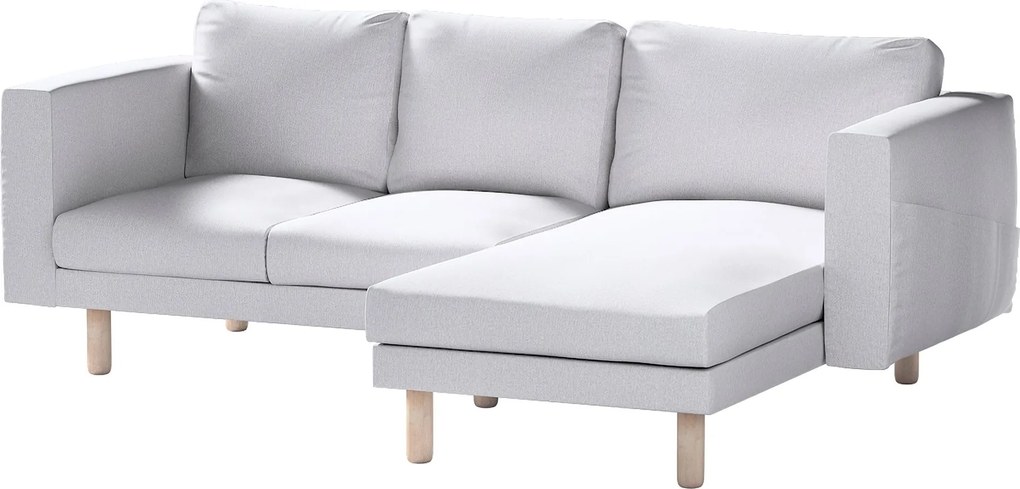 Potah na pohovku IKEA Norsborg 3-místná se šezlongem barva šedá látka pletený vzor