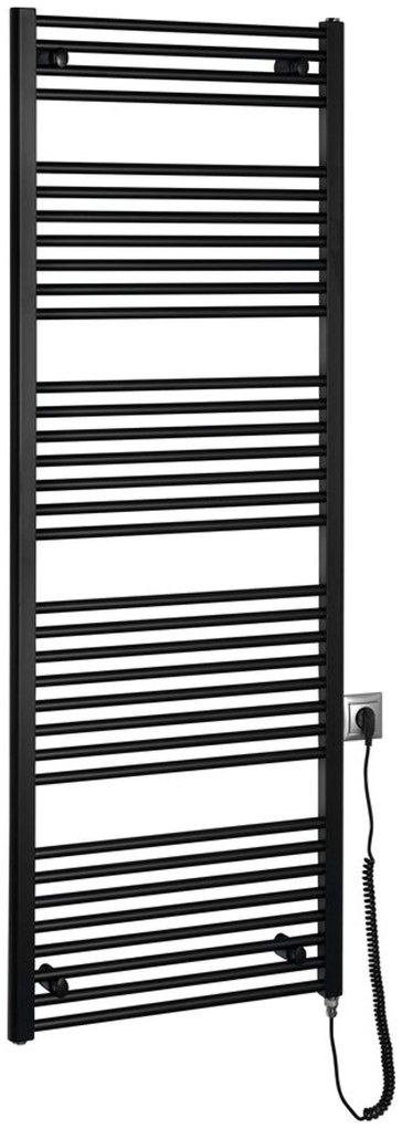 Aqualine - Topné těleso 60x168 cm, 800 W, matná černá ILE66TB