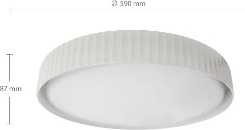 Brilagi - LED Stmívatelné stropní svítidlo LUCIA LED/60W/230V pr. 59 cm bílá+DO