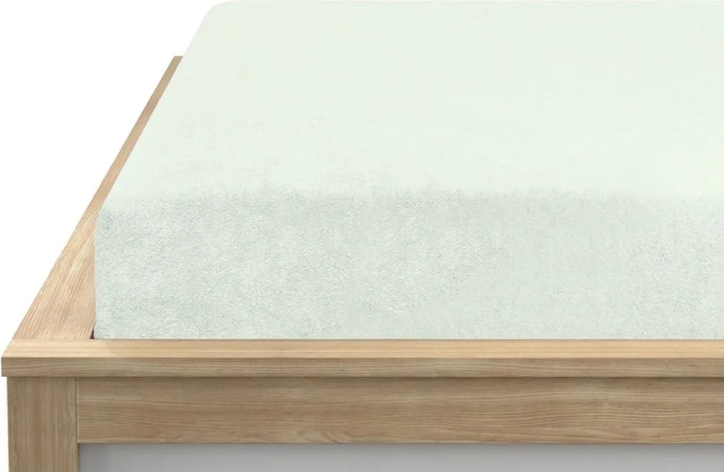 Fleecové napínací prostěradlo MOLTON světle mentolové 90 x 200 cm