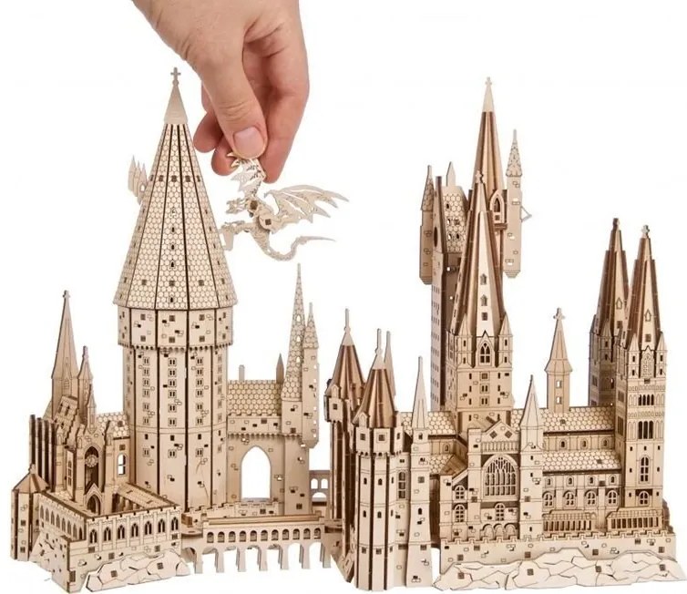 Hračka Ugears 3D dřevěné mechanické puzzle Hrad Bradavice, Harry Potter [6950386]