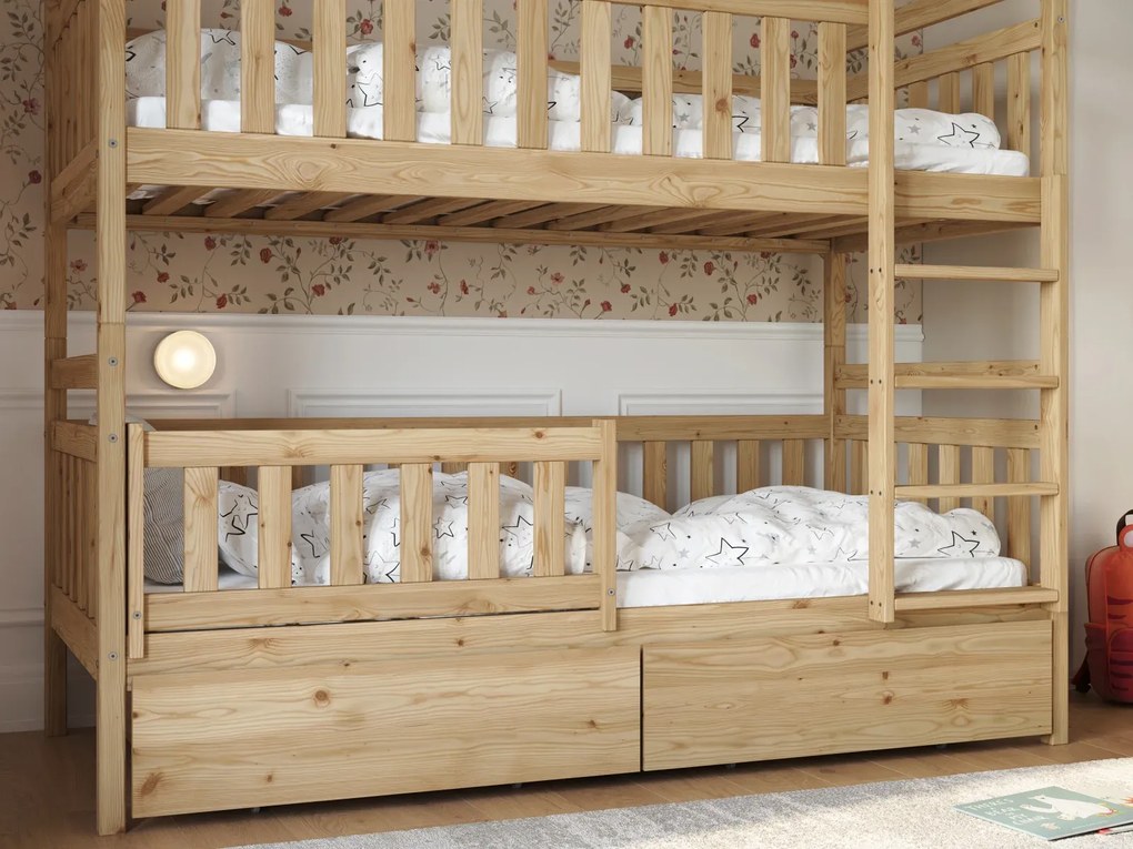 Rkids | Patrová postel Rino 80x180 Přírodní