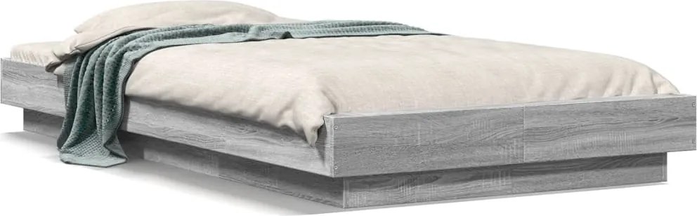 Rám postele s LED osvětlením šedý sonoma 90 x 190 cm kompozit 3281152