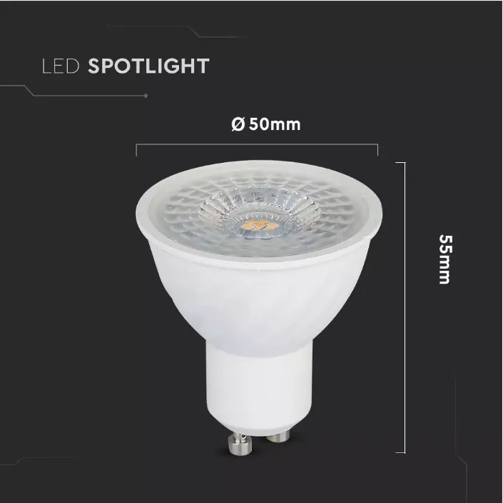 LED Solution LED bodová žárovka 6W GU10 230V stmívatelná Barva světla Teplá bílá