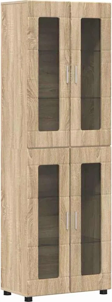 Vysoký bufet FLORIN 60 x 35 x 182 cm Sonoma dub 3397906