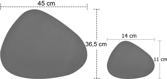 Podložka pod talíř a šálek TRIVAL šedá (4+4 ks)