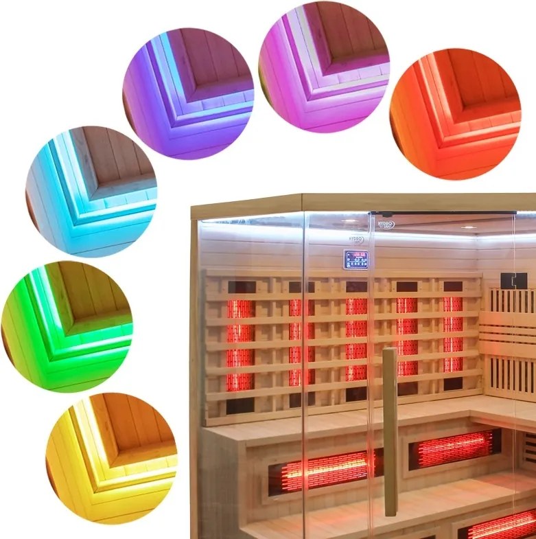 BPS-koupelny Kombinovaná sauna 2v1 - Infrasauna + finská sauna 200x200, 5-6 osob