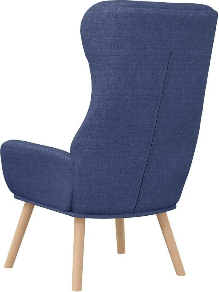 Relaxační křeslo modré textil 341294