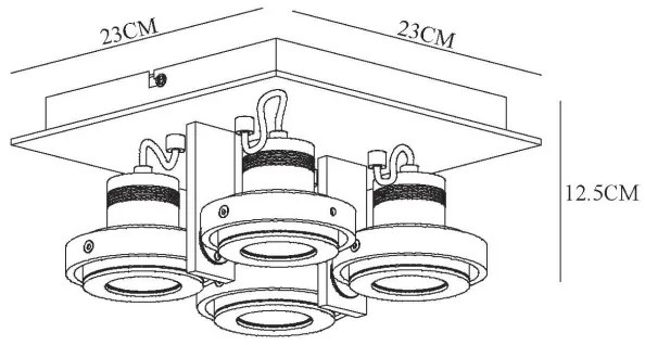 Lucide 17906/21/31 - LED Stmívatelné bodové svítidlo LANDA 4xGU10/5W/230V bílá