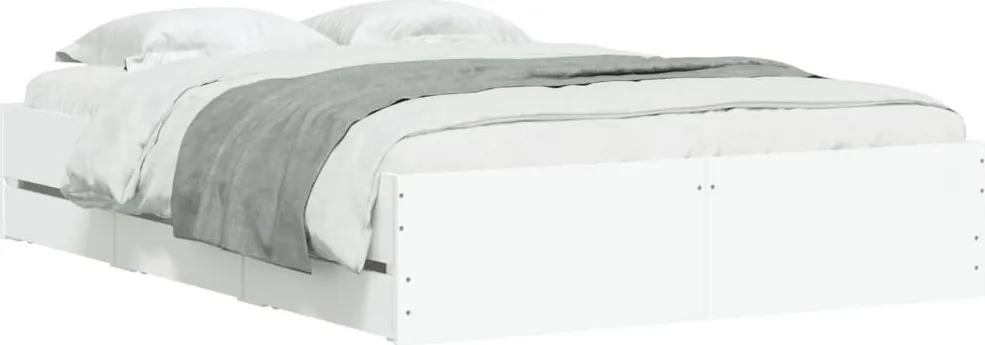 vidaXL Rám postele se zásuvkami 135 x 190 cm kompozit [3207308] Barva: šedá sonoma