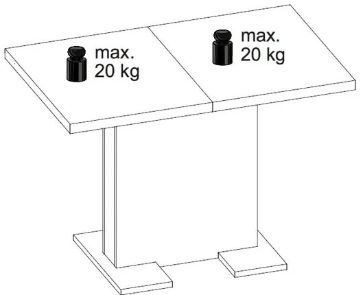 Jídelní stůl Britt 110x69 cm, dub sonoma
