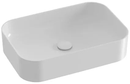 Ravak Ceramic Slim umyvadlo na desku 55x37 cm bez otvoru pro baterii, bez přepadu xjx01155002 CERAMICSLIM600R0