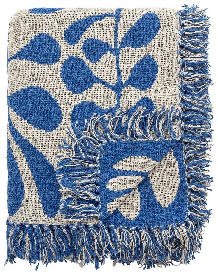 Modrá deka 130x160 cm Nevine – Bloomingville